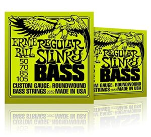 ernie ball 2832 regular slinky round wound bass strings 2 pack