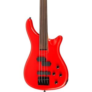 rogue lx200bf fretless series iii electric bass guitar candy apple red