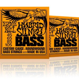 Ernie Ball 2833 Hybrid Slinky Round Wound Bass Strings 2 Pack