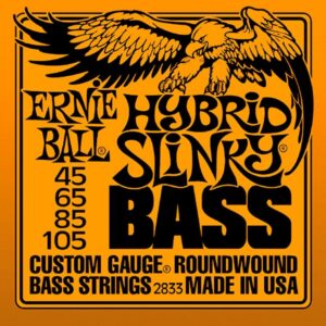 Ernie Ball 2833 Hybrid Slinky Round Wound Bass Strings 2 Pack