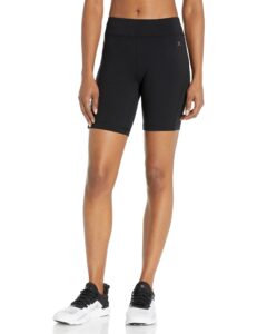 danskin women's essentials seven inch bike short, black, large