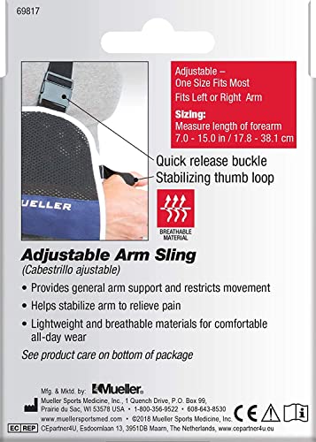 Mueller Arm Sling, Adjustable, Sport Care, OSFM - Blue