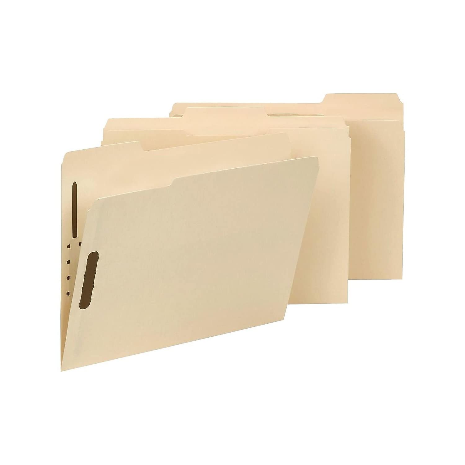 Smead Heavy-Duty Fastener File Folder, 2 Fasteners, 1/3-Cut Tab, Letter Size, Manila, 50 per Box (14600)