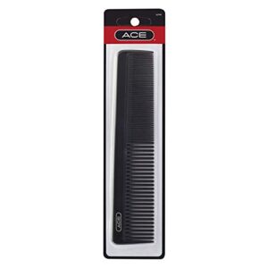 goody ace hair dressing comb - 7.5 inch, black - great for all hair types - fine comb teeth for thin to medium hair