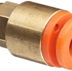 SMC KQ2H07-U03A Brass Push-to-Connect Tube Fitting, Adapter, 1/4" Tube OD x 3/8" UNI Thread Male