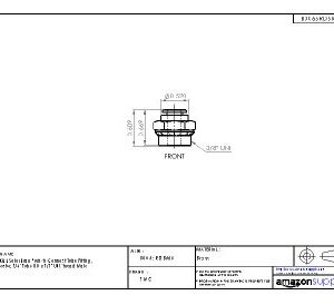 SMC KQ2H07-U03A Brass Push-to-Connect Tube Fitting, Adapter, 1/4" Tube OD x 3/8" UNI Thread Male