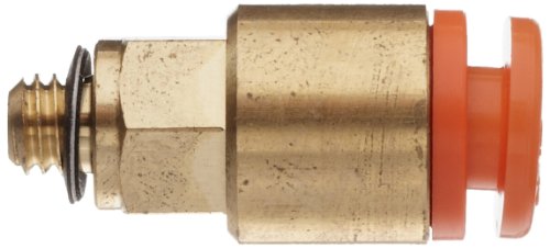 SMC KQ2H07-U03A Brass Push-to-Connect Tube Fitting, Adapter, 1/4" Tube OD x 3/8" UNI Thread Male