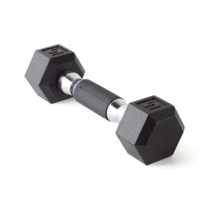 cap barbell coated dumbbell weights with padded grip, 5-pound