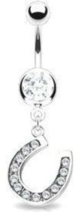 body accentz belly button ring navel horseshoe body jewelry 14 gauge horse shoe