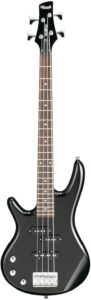 ibanez 4 string bass guitar, left, black, 3/4 size (gsrm20bkl)