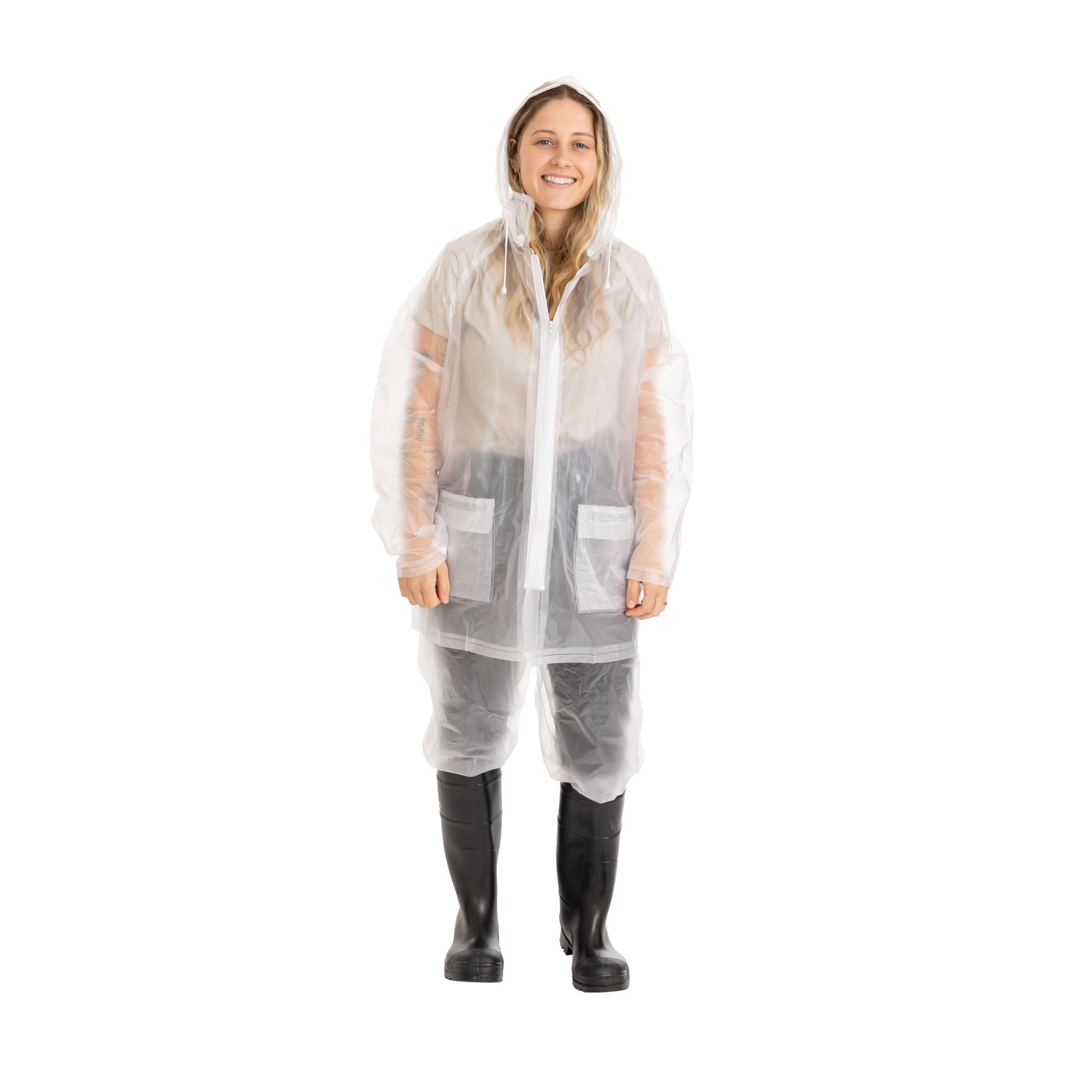 Stansport 3-Piece Deluxe Rainsuit - Clear (972-C-L)