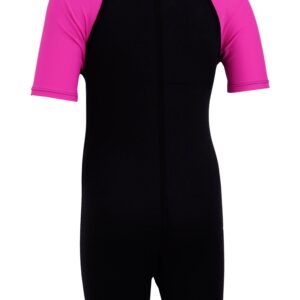 Tuga Girls Shorty 1.5mm Neoprene/Spandex Wetsuit (UPF 50+), Fuchsia, M (9/10 yrs)