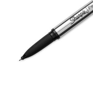 SHARPIE Stainless Steel Grip Pen, Fine Point (0.8mm), Black, 1 Count