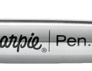 SHARPIE Stainless Steel Grip Pen, Fine Point (0.8mm), Black, 1 Count