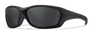 wiley x wx gravity sunglasses, safety glasses for men and women, uv eye protection for shooting, fishing, biking, and extreme sports, matte black frames, smoke grey tinted lenses