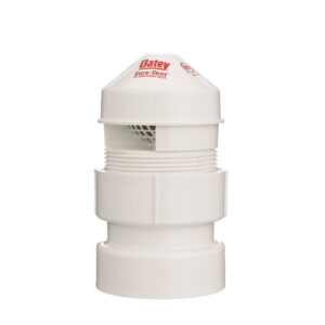 oatey sure-vent 1-1/2 in.–2 in. 160 branch, 24 stack dfu air admittance valve with white pvc sch. 40 adapter