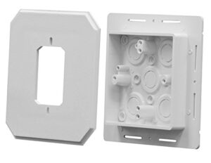 arlington 8081f siding box kit for fixtures and receptacles, cover with flanges, white