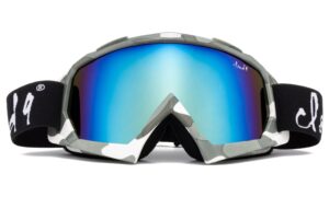 cloud 9 snow goggles in gray/white/yellow mens ski goggles camouflage green camo kid goggles men