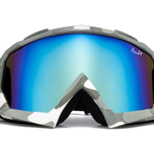 Cloud 9 Snow Goggles in Gray/White/Yellow Mens Ski Goggles Camouflage Green Camo Kid Goggles Men