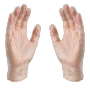 X3 Clear Vinyl Industrial Gloves, Case of 1000, 3 Mil, Size Large, Latex Free, Powder Free, Disposable, Food Safe, GPX346100