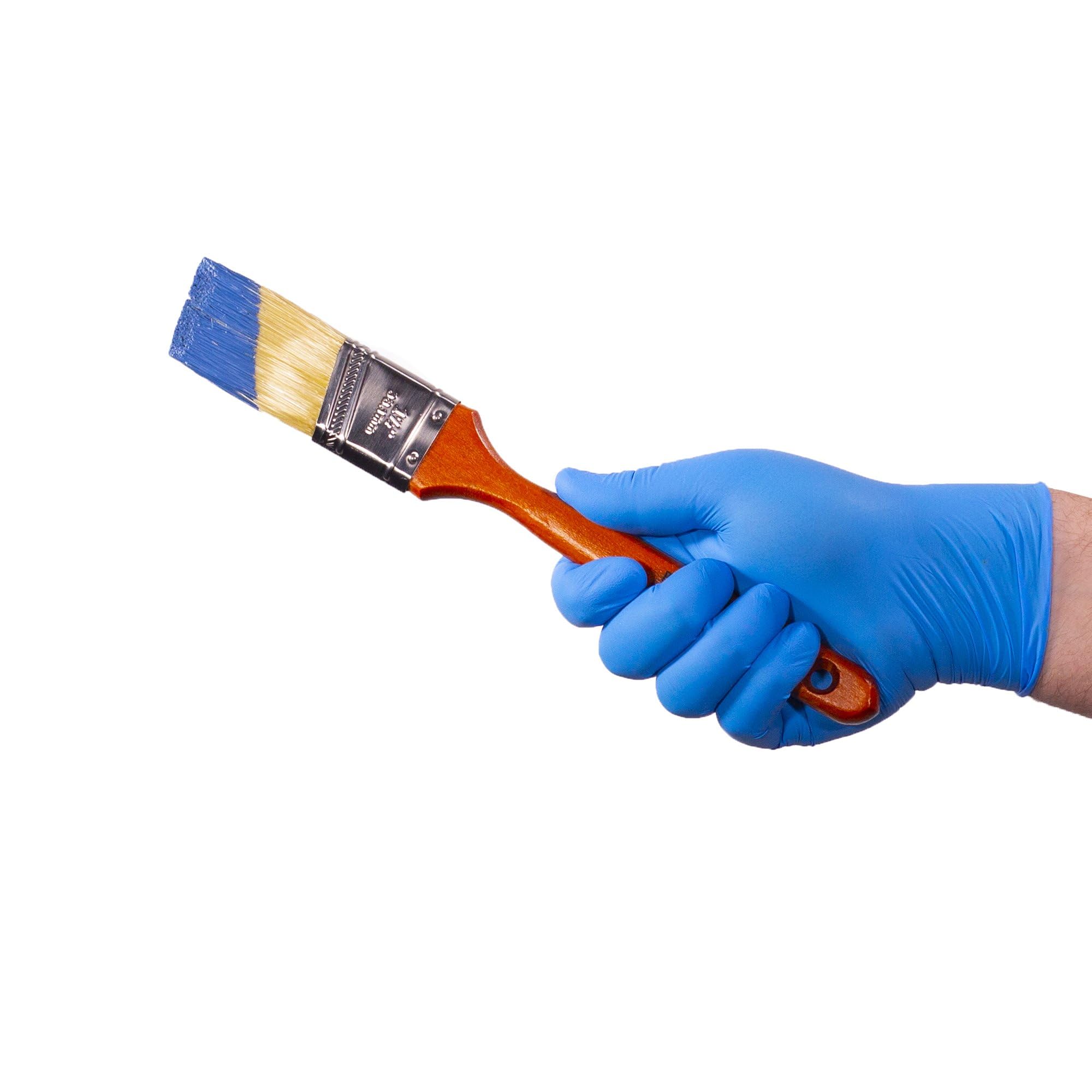 X3 Blue Nitrile Disposable Industrial Gloves, 3 Mil, Latex/Powder-Free, Food-Safe, Non-Sterile, Textured, Large, Case of 1000