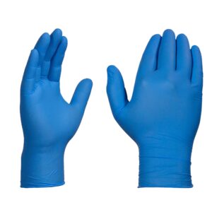 X3 Blue Nitrile Disposable Industrial Gloves, 3 Mil, Latex/Powder-Free, Food-Safe, Non-Sterile, Textured, Large, Case of 1000