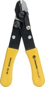 jonard jic-125 fiber optic stripper with yellow plastic dipped handle, 5-3/16" length