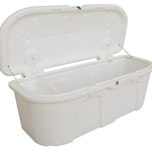 TAYLOR MADE 123650 Stow N' Go Poly Dock and Patio Storage Box - 43" L x 21" W x 36" H, Classic White