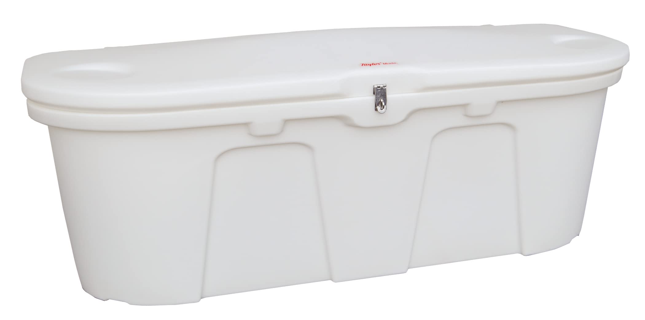 TAYLOR MADE 123650 Stow N' Go Poly Dock and Patio Storage Box - 43" L x 21" W x 36" H, Classic White