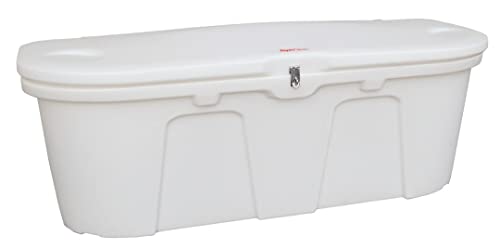 TAYLOR MADE 123650 Stow N' Go Poly Dock and Patio Storage Box - 43" L x 21" W x 36" H, Classic White