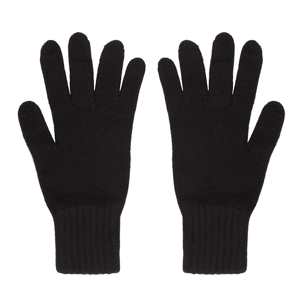 Oxfords Cashmere Pure Cashmere Men’s Gloves, Black-One Size