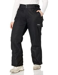 arctix women's snow sports insulated cargo pants, black, x-small