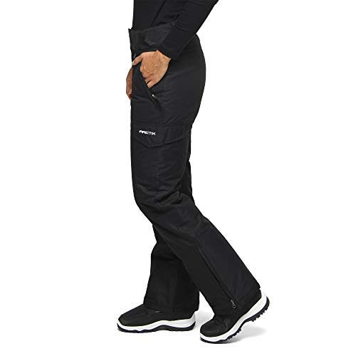 Arctix Women's Snow Sports Insulated Cargo Pants, Black, X-Small