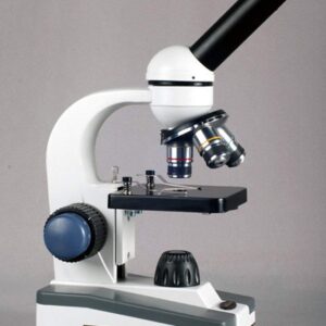 AmScope M150A Compound Monocular Microscope, WF10x and WF16x Eyepieces, 40x-640x Magnification, LED Illumination, Brightfield, Single-Lens Condenser, Coaxial Coarse and Fine Focus, Plain Stage, 110V