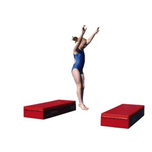 Tumbl Trak Spotting Booster Block Gymnastics Mat, Red, 48 in x 18 in x 8"