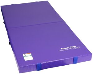 tumbl trak junior practice mat, 3'x6'x4", crash mat for gymnastics and cheer, landing mat for gymnastics training, purple