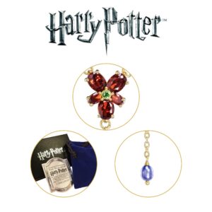 The Noble Collection HERMIONE GRANGER™ Red Crystal Necklace, Gold Plated