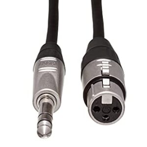 Hosa HXS-003 REAN XLR3F to 1/4" TRS Pro Balanced Interconnect Cable, 3 Feet