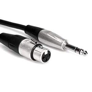 Hosa HXS-003 REAN XLR3F to 1/4" TRS Pro Balanced Interconnect Cable, 3 Feet