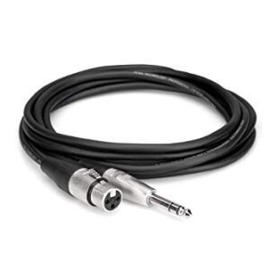 Hosa HXS-003 REAN XLR3F to 1/4" TRS Pro Balanced Interconnect Cable, 3 Feet