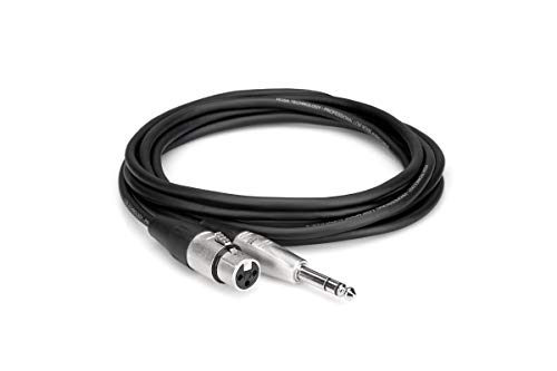 Hosa HXS-003 REAN XLR3F to 1/4" TRS Pro Balanced Interconnect Cable, 3 Feet