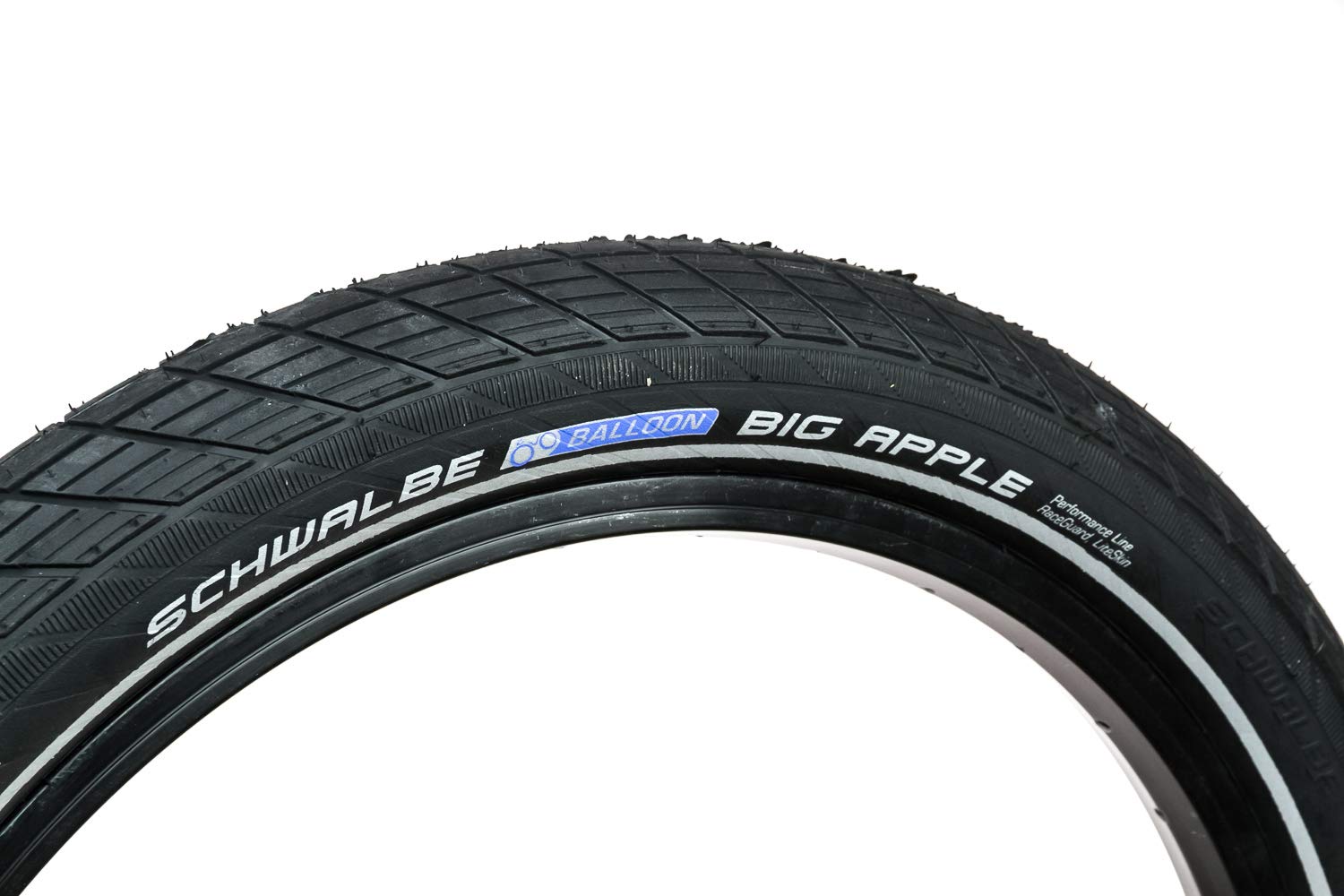 Schwalbe Big Apple RaceGuard RLX Wire Bead Tire, 20 x 2.15-Inch