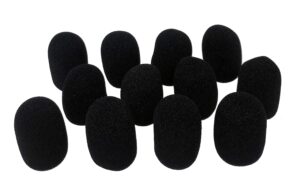 tetra-teknica xffzdp-blk lapel & headset microphone windscreen, color black, one dozen pack