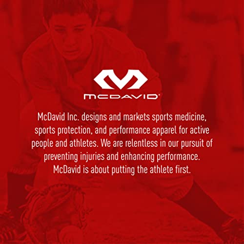 McDavid Hex Knee Compression Sleeves, Pull-On Padded Protection, Moisture Wicking (1 Pair), Black, ADULT- Small