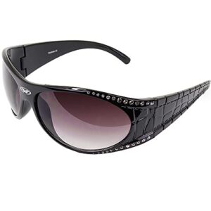 global vision marilyn-1 women's motorcycle sunglasses w/ 50 crystal bling rhinestones eyewear