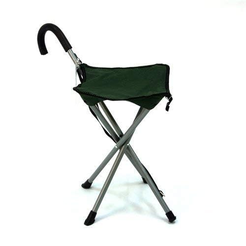 Folding cane chair - Walking stick with stool