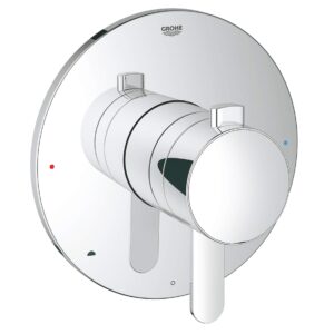 grohe 19881000 grohflex cosmopolitan dual function pressure balance trim with control module, starlight chrome finish