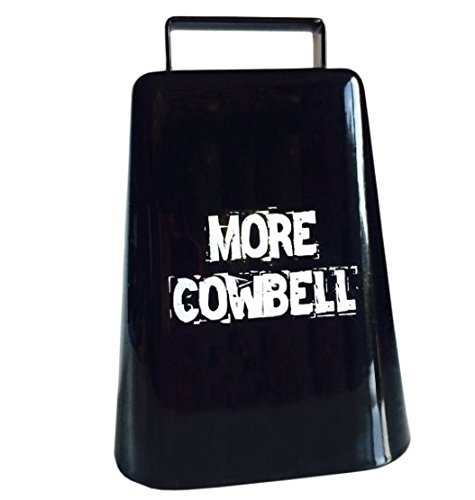 MORE COWBELL 5" high Cow Bell for Cheering at Sporting Events: Hockey, Football, Soccer, Baseball, Cyclocross, Cycling