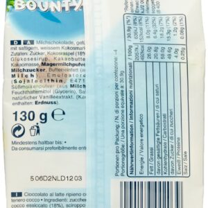 Bounty Miniatures 150g Milk Chocolate Bars, Filled with Juicy Coconut Cream, 130g