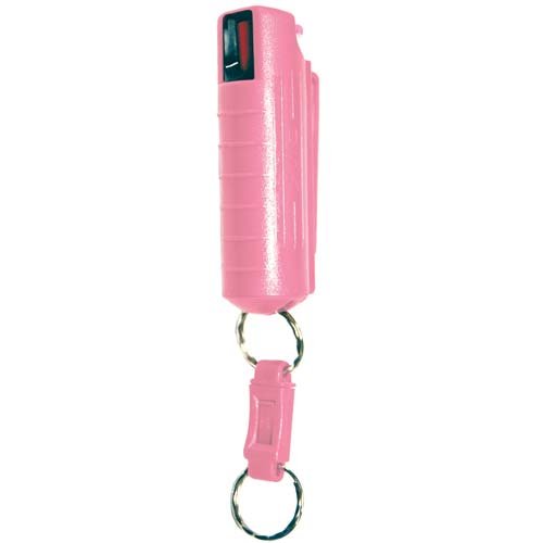 Pepper Shot 10% OC UV Marking 1/2 oz Pepper Spray with Hard Keychain Case Pink